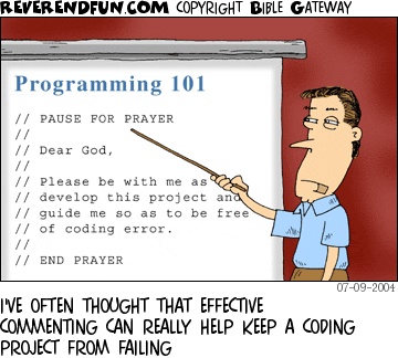 TalkIT Humour – Comments in Code – TalkIT – Courses created by experts
